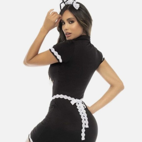 mapale | Dresses | Flirty Sexy French Maid Costume Halloween Cosplay ...